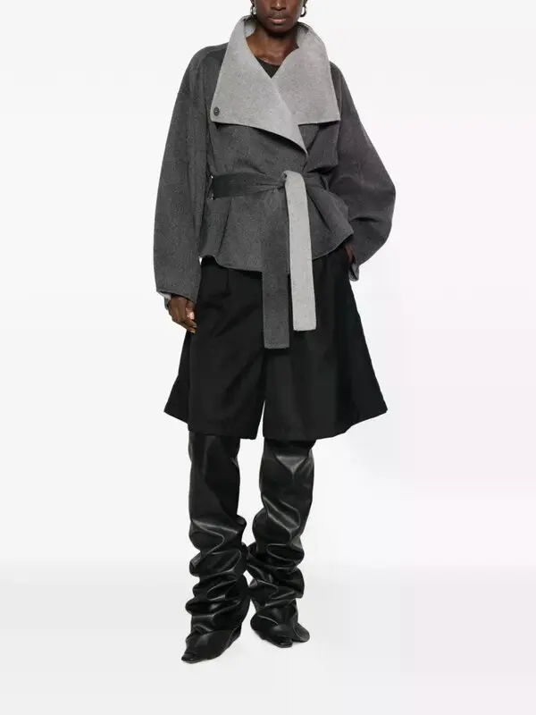 THE FRANKIE SHOP Belted Shawl-collar Coat