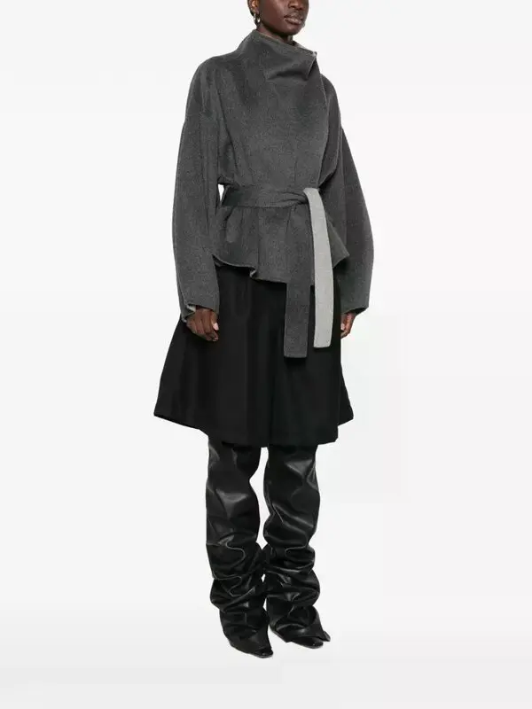 THE FRANKIE SHOP Belted Shawl-collar Coat