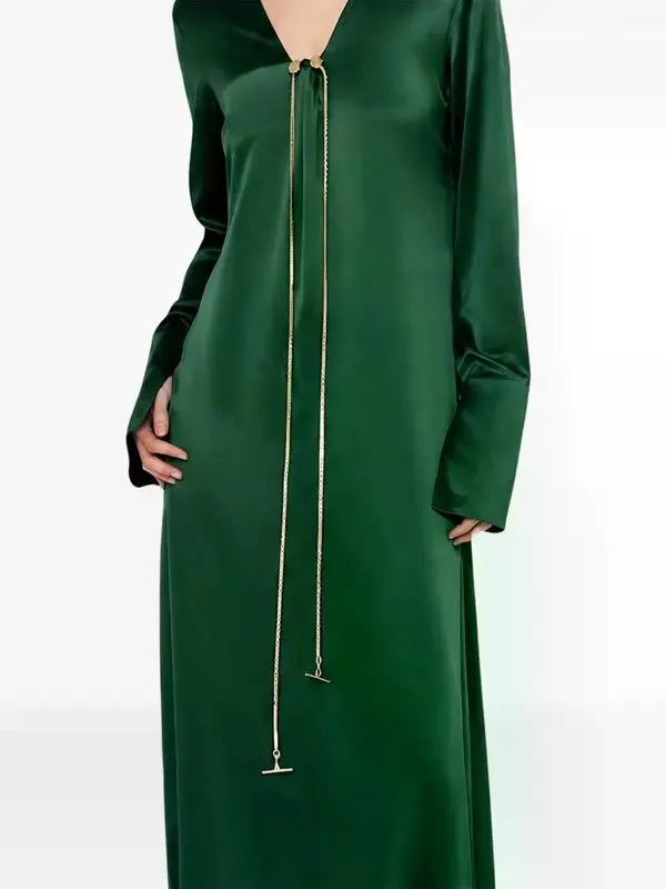DANAME Chain-detail Long-sleeve Maxi Dress