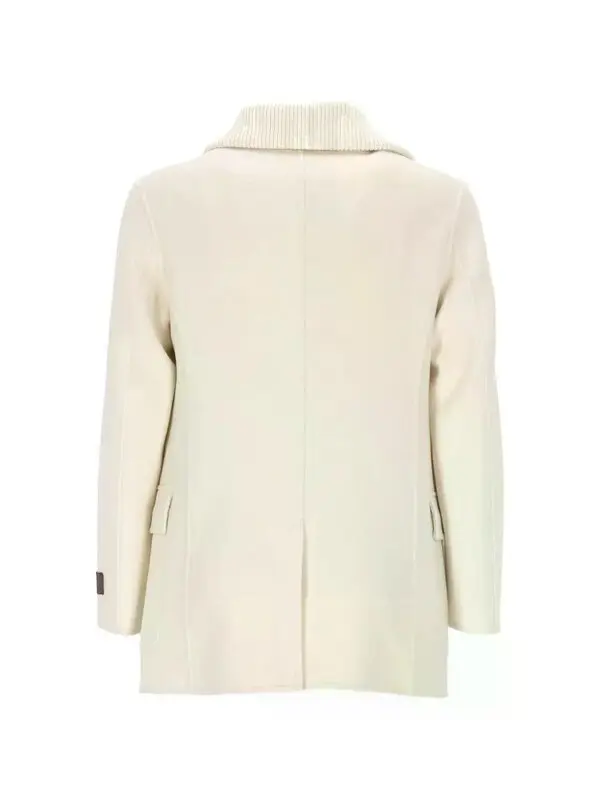 ON THE BUND Double-breasted Ribbed-collar Coat