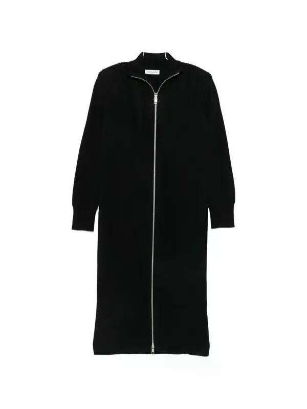 THE FRANKIE SHOP Ribbed-knit Zip-up Coat