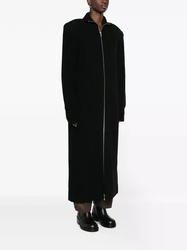THE FRANKIE SHOP Ribbed-knit Zip-up Coat