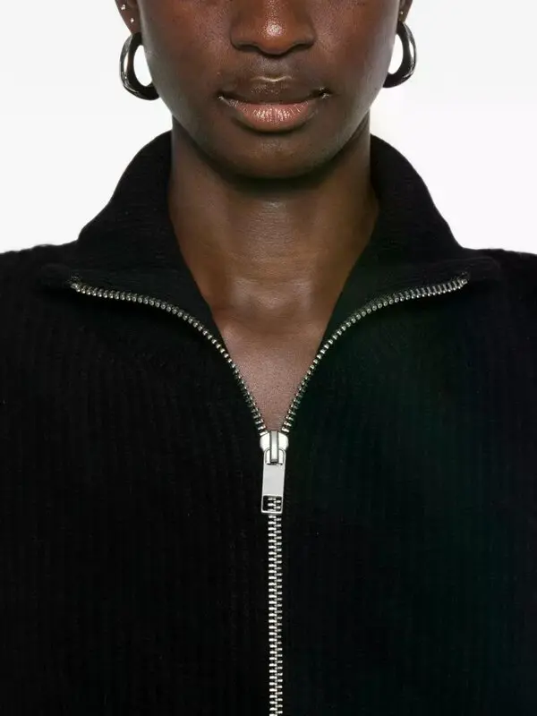 THE FRANKIE SHOP Ribbed-knit Zip-up Coat
