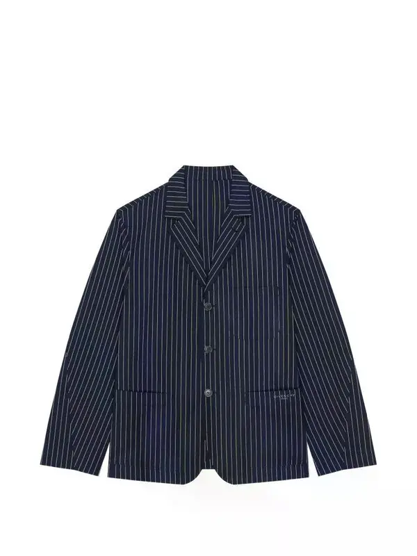 Givenchy Single-breasted Deconstructed Striped Jacket In Cotton