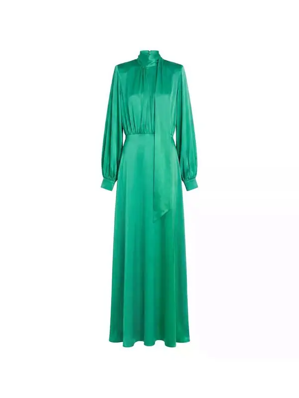 DANAME Tie-neck Long-sleeved Maxi Dress