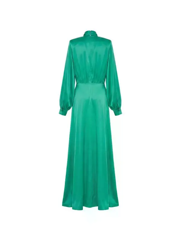 DANAME Tie-neck Long-sleeved Maxi Dress