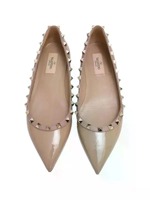 Valentino Garavani Rockstud Patent Leather Ballet Flats