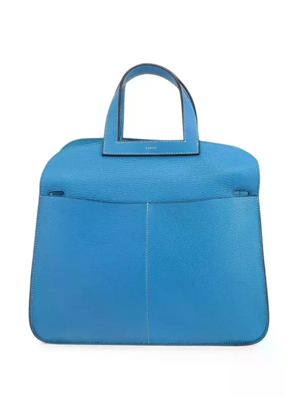 Hermès Halzan Buckled Two-way Handbag - Blue