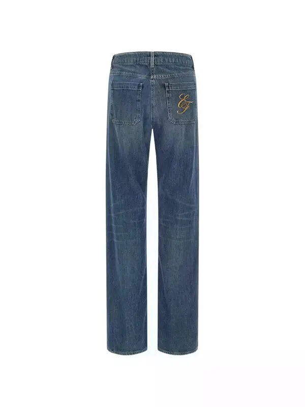 Elisabetta Franchi Logo-embroidered Patch-pocket Denim Jeans
