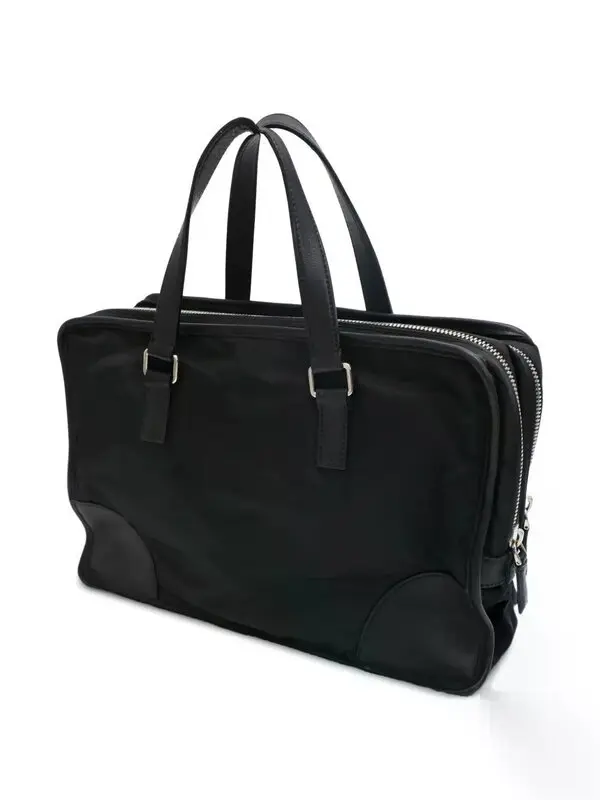 Prada Enameled Metal Triangle Briefcase