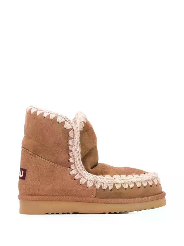 Mou Contrast-stitch Ankle Boots