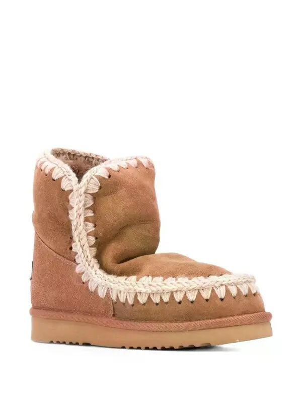 Mou Contrast-stitch Ankle Boots