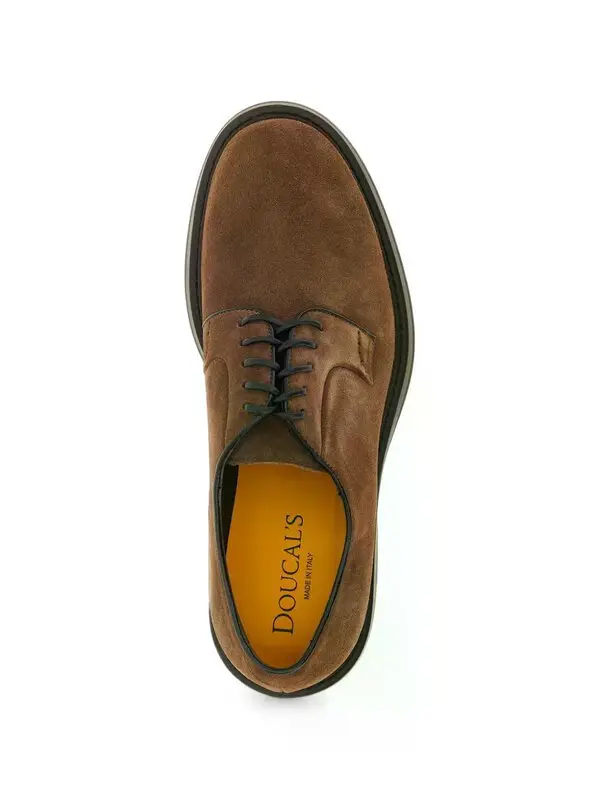 DOUCAL'S Suede Round-toe Derby Shoes