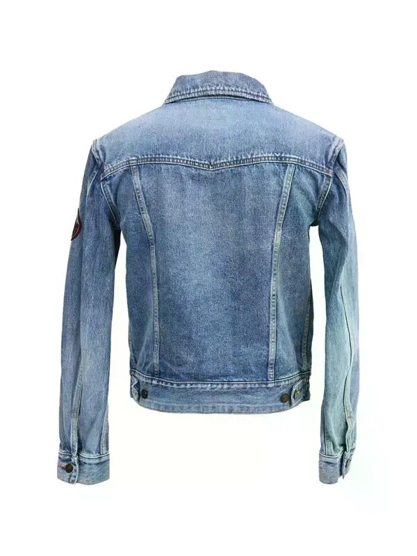 Saint Laurent Washed Distressed Denim Jacket