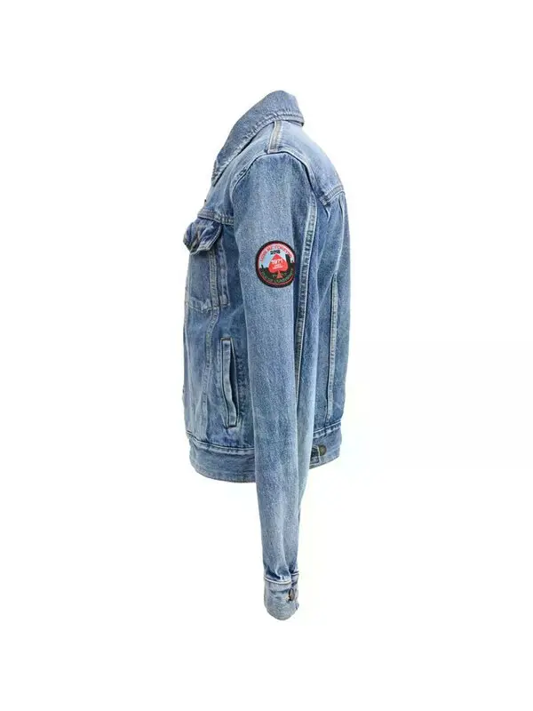 Saint Laurent Washed Distressed Denim Jacket