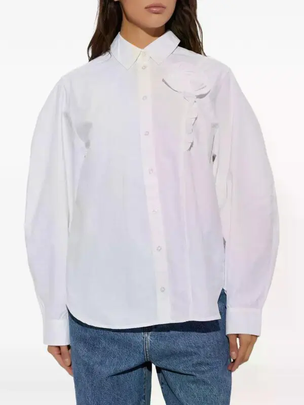 ROTATE BY BIRGER CHRISTENSEN Oversized Cotton Shirt