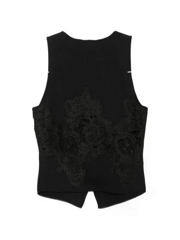 Liu Jo Lace-panel Button-fastening Waistcoat