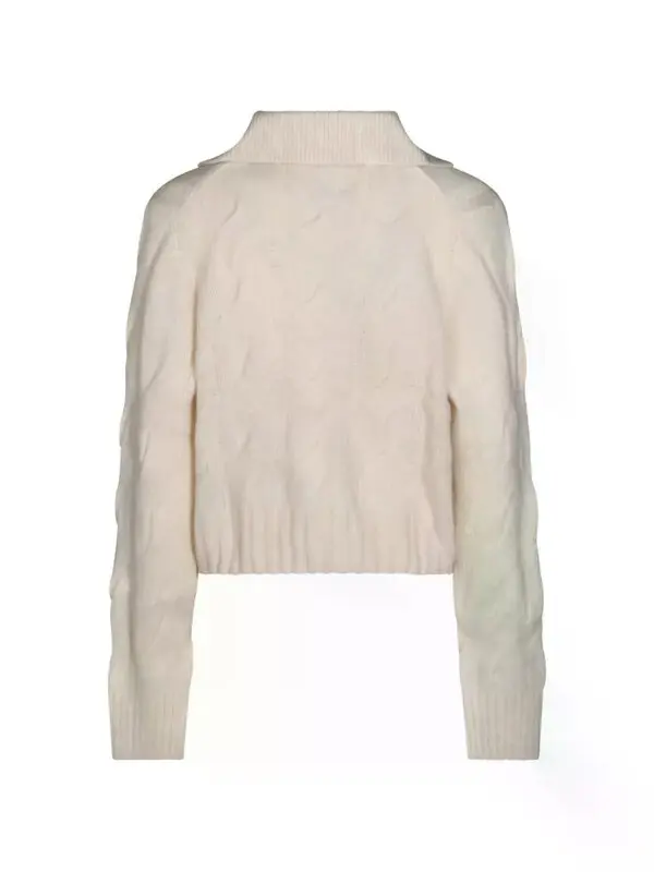 ALLUDE Cable-knit Button-up Cardigan