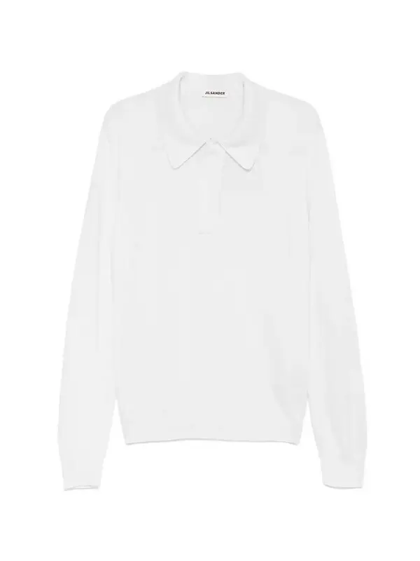 JIL SANDER Lightweight Wool Polo Sweater