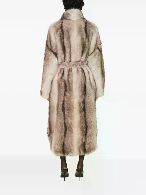 THE FRANKIE SHOP Faux-fur Belted Coat