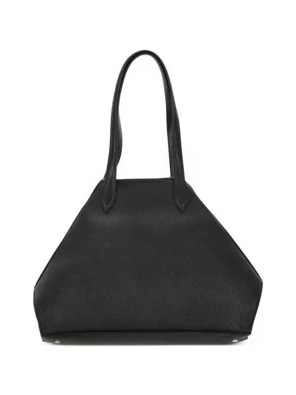 AESTHER EKME Fold Grain-leather Shoulder Bag - Black