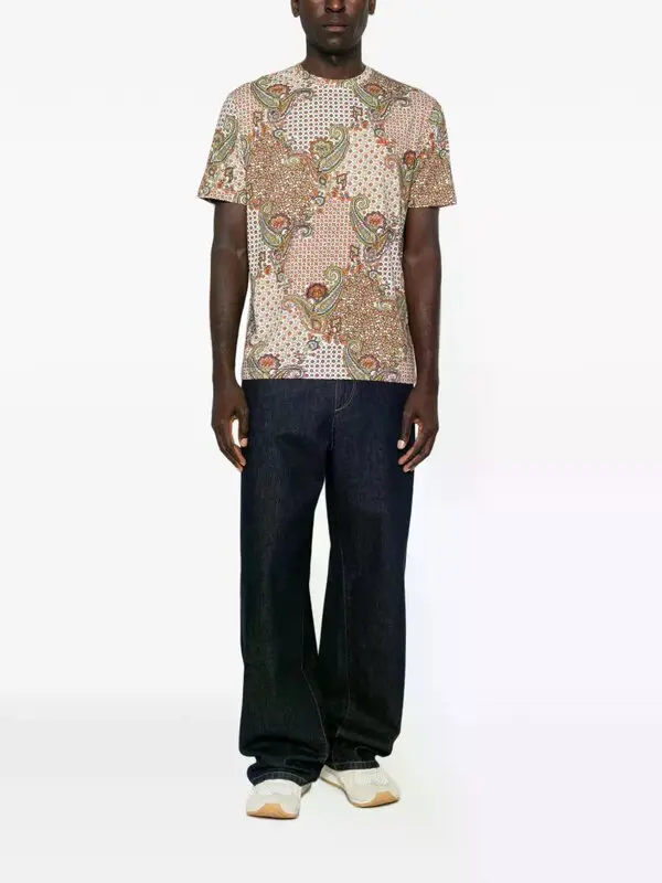 Etro Paisley-print T-shirt - Neutrals