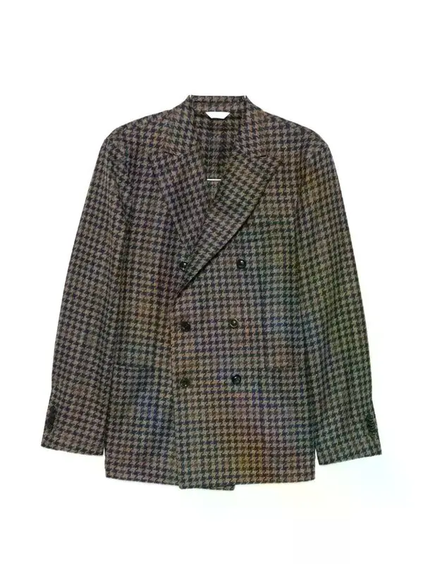 Boglioli Houndstooth Double-breasted Jacket