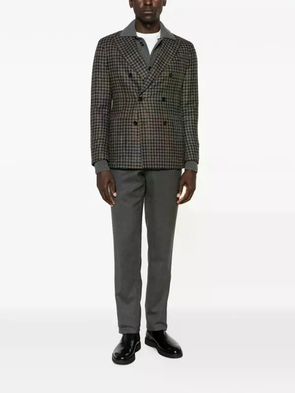 Boglioli Houndstooth Double-breasted Jacket