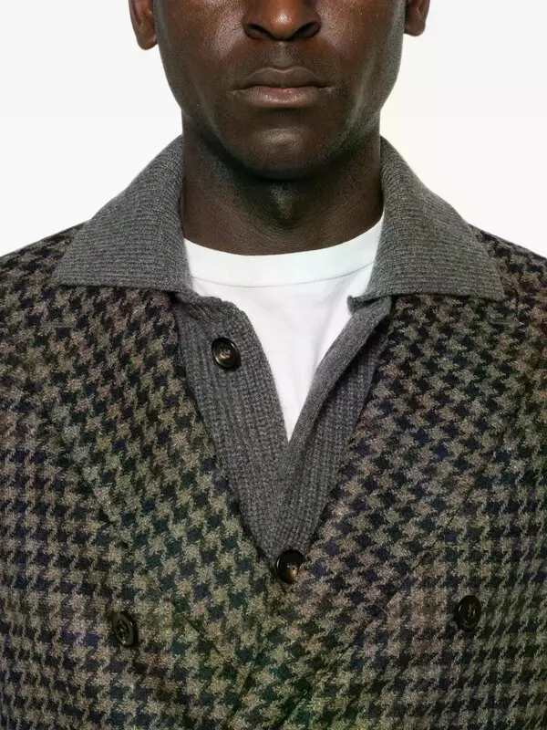 Boglioli Houndstooth Double-breasted Jacket
