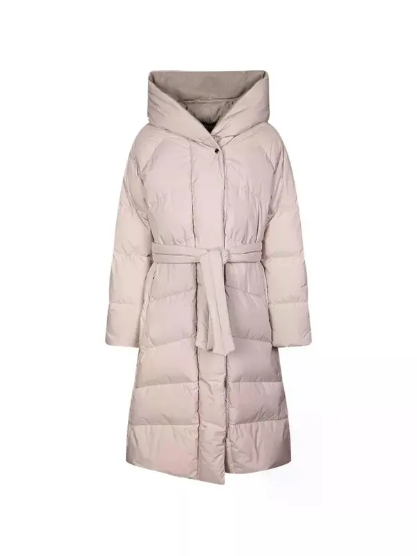 MOORER Belted Hooded Puffer Jacket