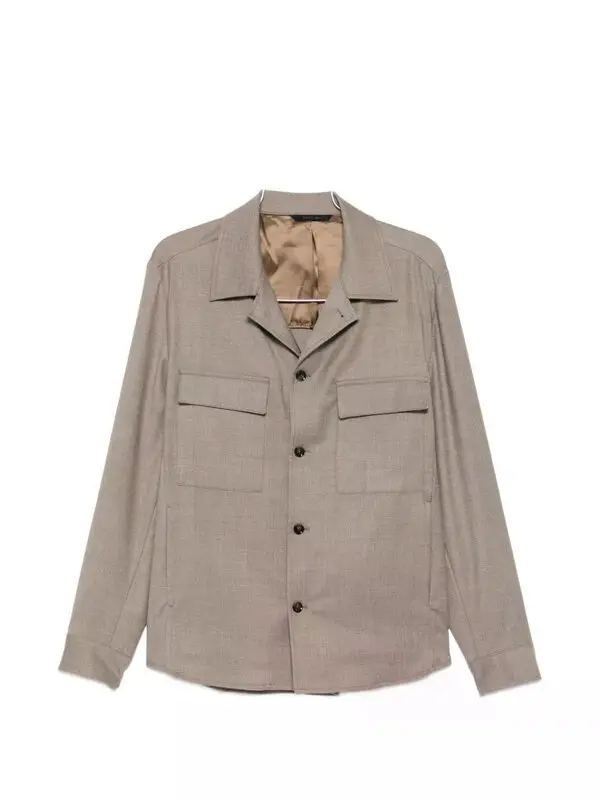 BRIGLIA 1949 John Flap-pocket Button-up Shirt Jacket