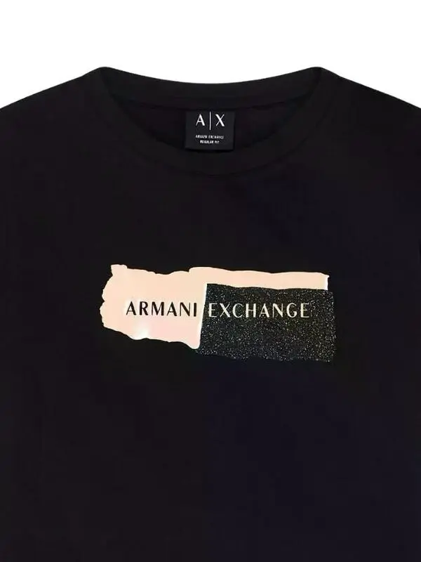 Armani Exchange Logo-print Cotton T-shirt - Black