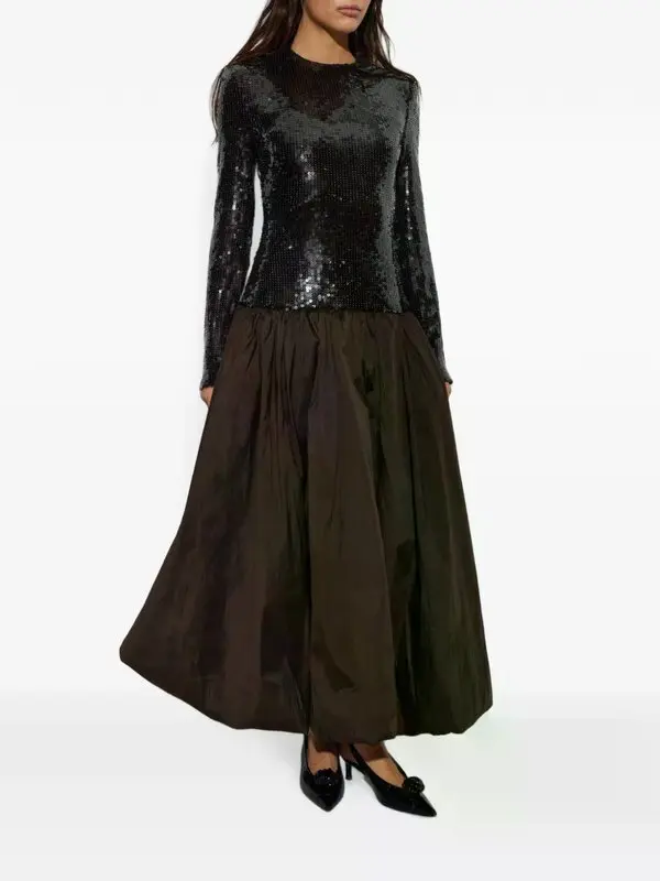 ROTATE BY BIRGER CHRISTENSEN Sequin-embellished Maxi Dress