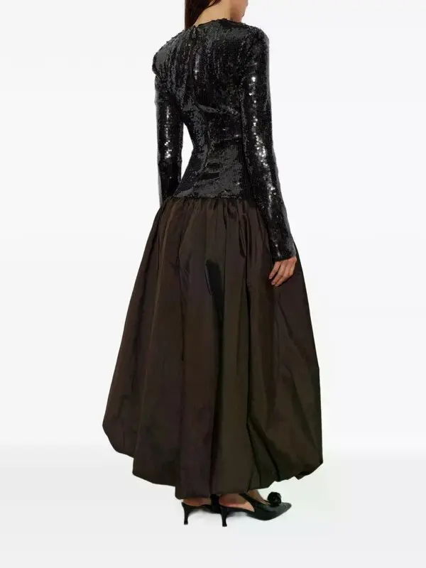 ROTATE BY BIRGER CHRISTENSEN Sequin-embellished Maxi Dress
