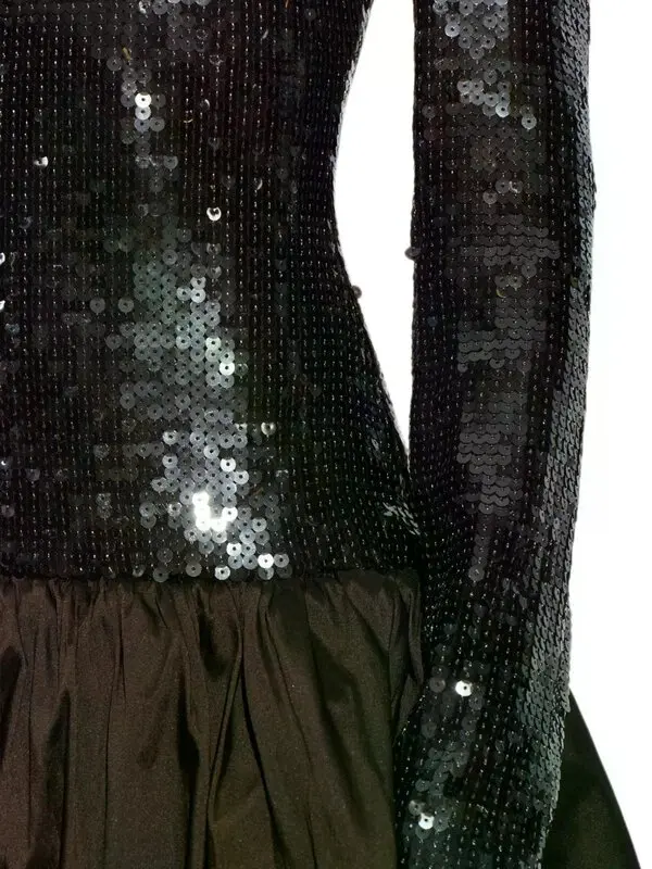 ROTATE BY BIRGER CHRISTENSEN Sequin-embellished Maxi Dress