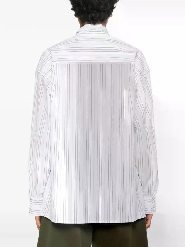 Plan C Striped Pussy-bow Shirt