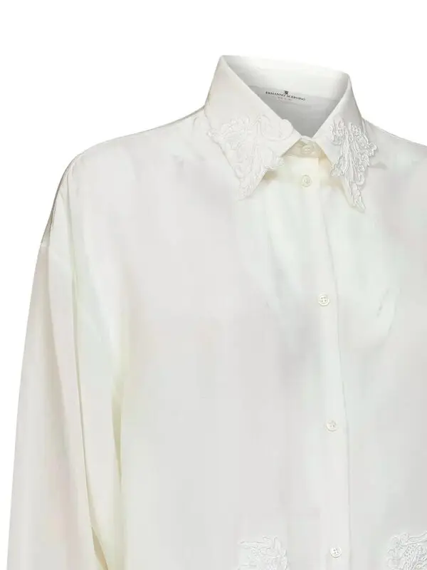 Ermanno Scervino Lace-trimmed Silk Shirt