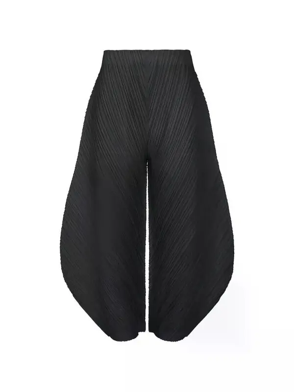Issey Miyake Pleated Tapered Trousers - Black
