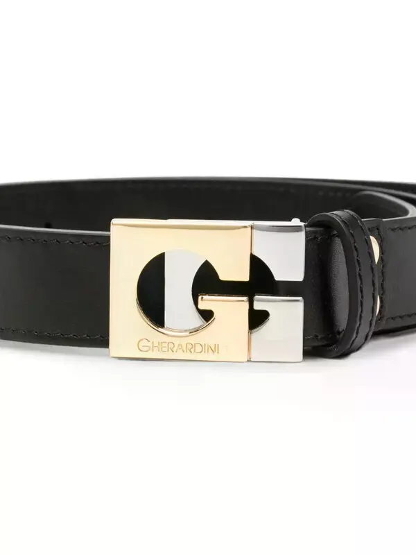 GHERARDINI Logo-plaque Leather Belt