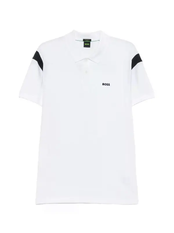 BOSS Logo-print Polo Shirt - White