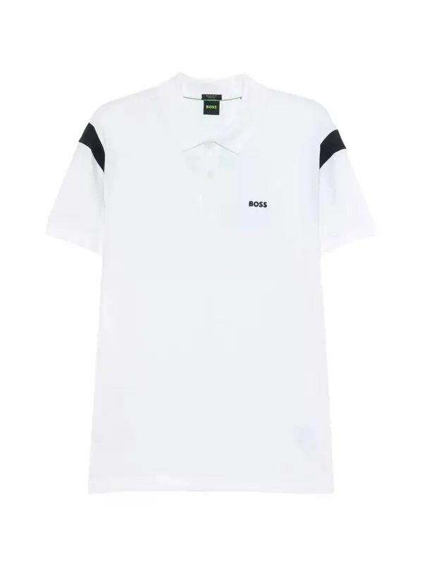 BOSS Logo-print Polo Shirt - White