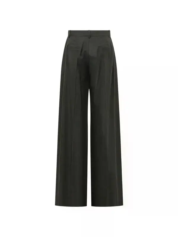 LE SULLY STUDIO Pleated Wide-leg Trousers - Black