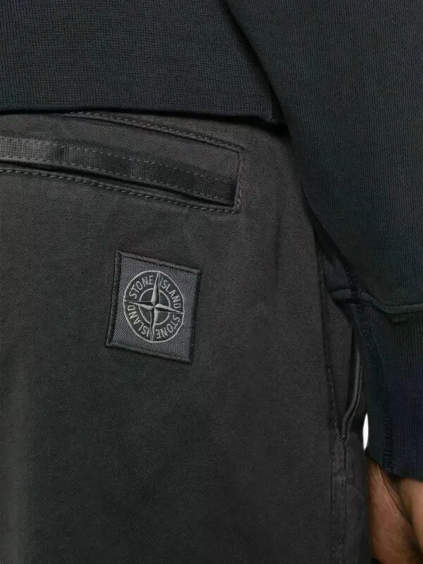 Stone Island Logo-patch Straight-leg Trousers