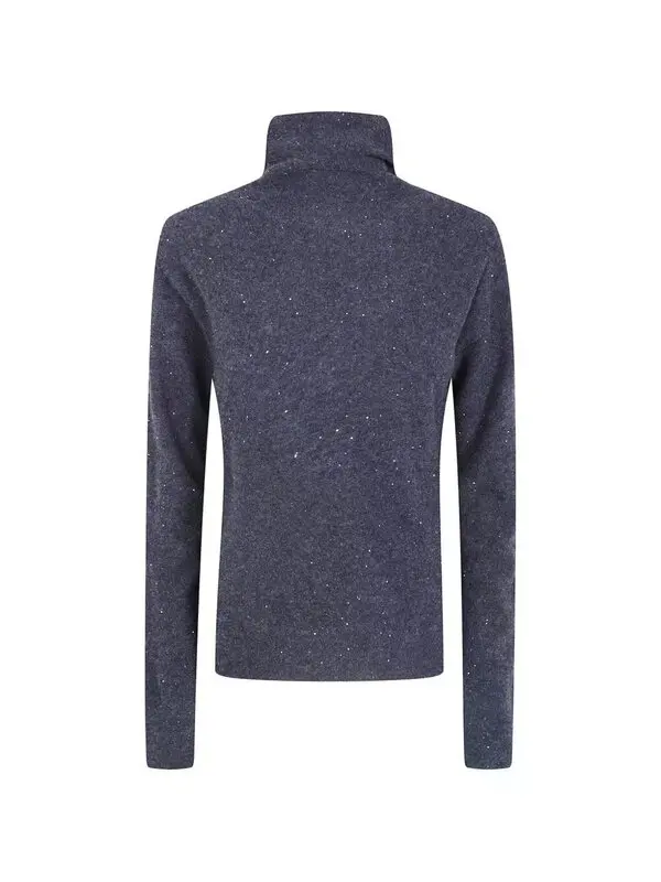 Antonelli Firenze Sequin-embellished Roll-neck Sweater - Grey