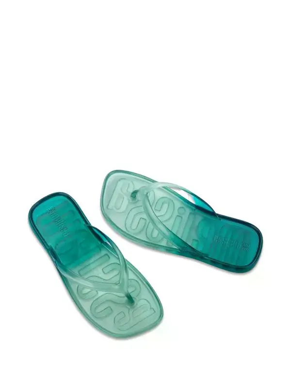 Melissa Logo-embossed Flip Flops - Green