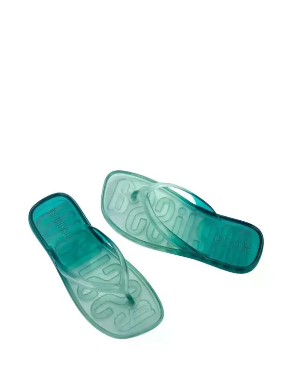 Melissa Logo-embossed Flip Flops - Green