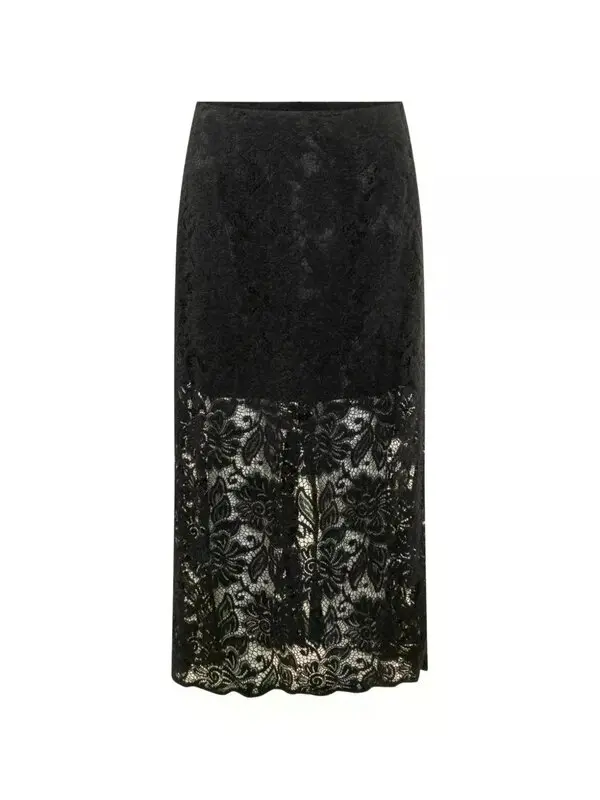 LE SULLY STUDIO Floral-lace Midi Skirt