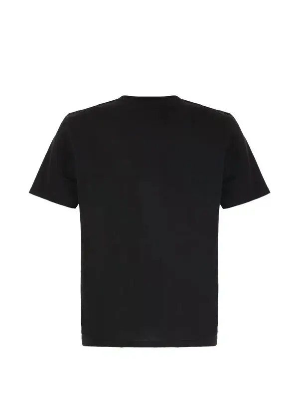 Saint Laurent Cassandre-embroidered T-shirt - Black