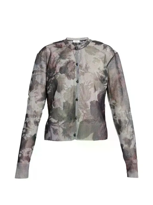 Erdem Floral-pattern Cardigan - Grey