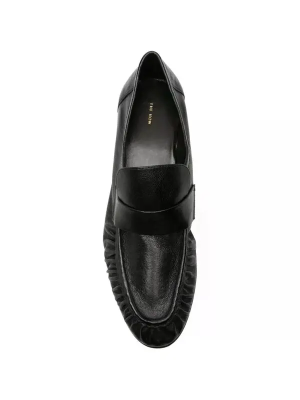 THE ROW Ruched Leather Loafers